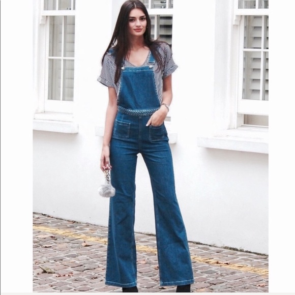 Zara | Jeans | Zarabraided Denim Overall Dungarees | Poshmark